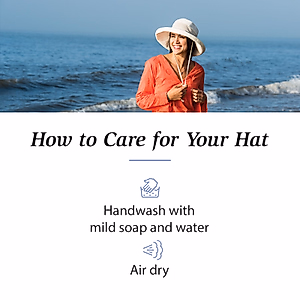 Wallaroo Hat Company – Women’s Seaside Sun Hat – UPF 50+, Wide Brim, Packable Design, Chin Strap and Adjustable Size – Fashionable Sun Hat for Travel, Beach, Poolside and Everyday (Natural)