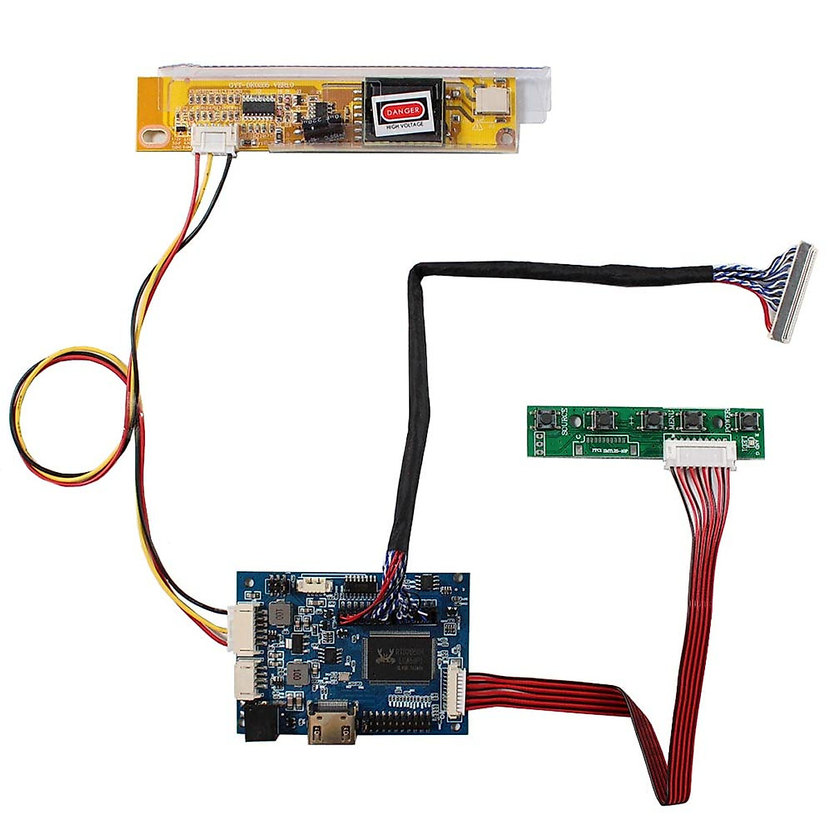 VSDISPLAY HD-MI Audio LCD Controller Board Work for 14.1 15.4 Inch 1280x800 B154EW01 B154EW02 LP154W01 LTN154AT07 LTN154X3-L01 LP154WX4 LTN140W2-L01 LVDS 30 Pin Interface 1CCFL Backlight LCD Screen