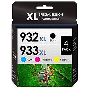 INKjetsclub Compatible Ink Cartridge Replacement for HP 933XL 932XL 933 932 XL for OfficeJet 6600 6700 7610 7612 7510 7110 6100 Printer(Black Cyan Magenta Yellow) 4 Packs