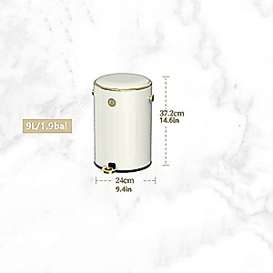 WENMENG2021 Trash and Recycling Bin Kitchen Trash Can Foot-Operated Trash Can with Lid Silent Trash Can Gift Box Trash Can Multi-Color Optional Trash Can with Lid (Color : A)