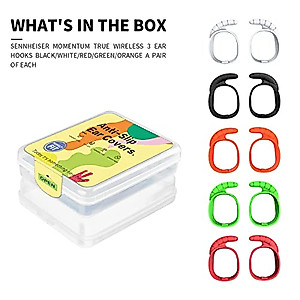 5 Pairs Ear Hooks for Sennheiser Momentum 3 Earbuds, Anti-Slip Ear Tips Covers Compatiable with Sennheiser Momentum True Wireless 3 Accessories Ear Hooks Covers