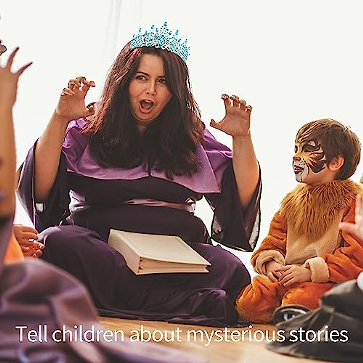 Velscrun Blue Crystal Birthday Queen Tiara Crown for Women Girls Birthday Queen Headband Sash Elegant Princess Crown with Combs Hair Accessories Happy Birthday Party Decorations Mom Birthday Gift