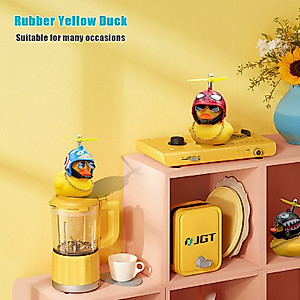LAYE Car Decoration Rubber Duck Helmet Toys,Yellow Duck Car Dashboard Decorations with Propeller Helmet for Adults, Kids, Women, Men(Spiderman)