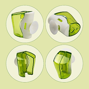 AUEAR, 3 Pack Toothbrush Head Covers with Suction Cup Anti Dust Wall Mirror Toothbrushes Holder Protective Case for Bathroom Home Travel Outdoor & Camping