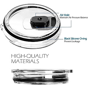 Rambler MagSlider Replacement Lid 30oz 2Pack, Magnetic Tumbler Lid Fit for Yeti Rambler