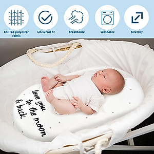 Petyoung Stretch Baby Bassinet Sheet, Toddler Ultra Soft Sheets for Bassinet Pad/Mattress for Boys Girls