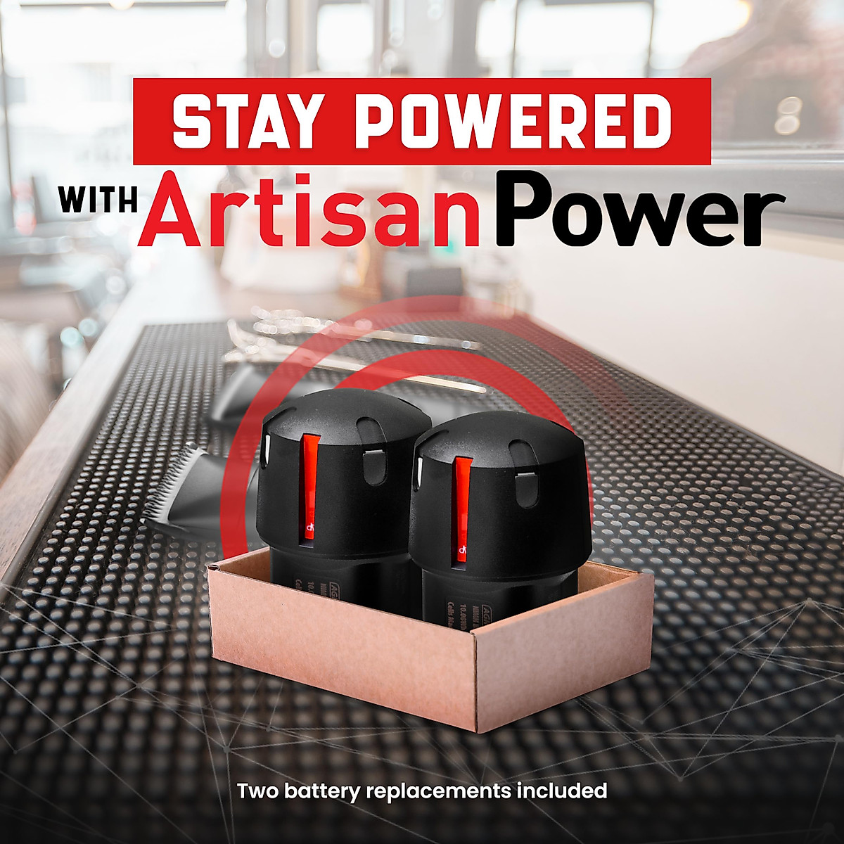 Replacement Battery for Andis PowerGroom AGR and BGR Series Clippers. NiMH, 2100 mAh, Japanese Cells. (Pack of 2)