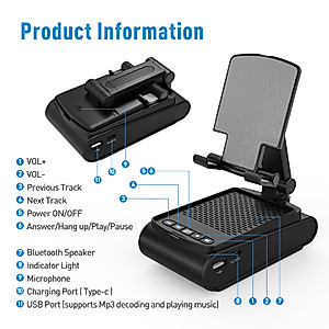 Birthday Gifts for Men, Cell Phone Stand with Wireless Bluetooth Speaker, Dad Gifts for Fathers Day, for Men Him Husband Dad Gifts