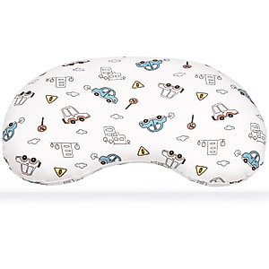 BYRIVER 12x22 Kids Pillow for Sleeping, Small Bed Pillow for Toddler Youth Boy Girls, Cooling Breathable Pillowcase, Small Pillow for Daycare Preschool Nap Time, Gifts for Kids Ages 3-8(CarCity)