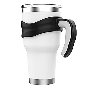 Tumbler Handle Fits for 30 OZ YETI Rambler,Rtic Mug-Previously Design,Sic,OZARK TRAIL & More Tumbler Travel Mug | BPA FREE（Handle Only） (Black)