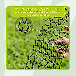 Homarden Anti-Digging Cat & Dog Prickle Strips, Cat Repellent Outdoor - Plant Protectors from Animals - 19.25x5.in - Set of 6