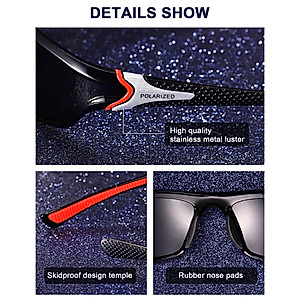 TOODOO 3 Pairs Sport Polarized Sunglasses for Cycling Driving Fishing TAC Lens Sunglasses for Men Women Youth Baseball Running Golf Motorcycle