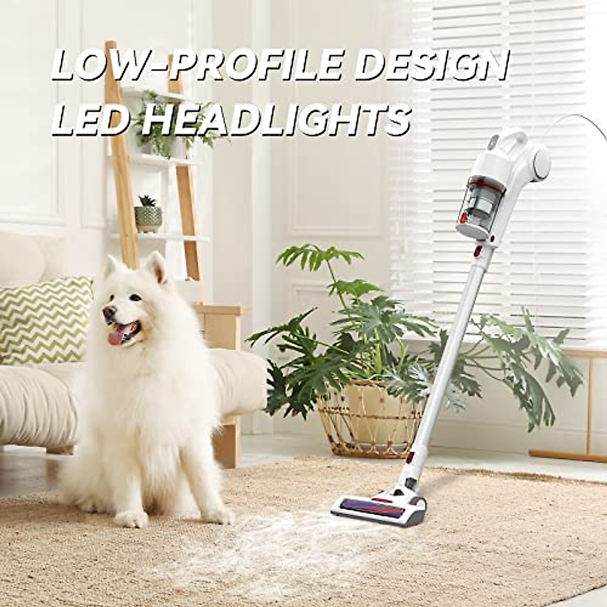 Dibea Corded Stick Vacuum Cleaner Lightweight Handheld Vac Machine 20KPA Strong Suction for Pet Hair/Dust/Dirt on Hardwood Floor, Carpet, Car, etc