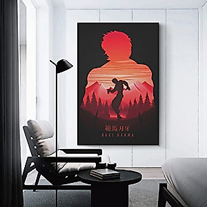 BLUDUG Japanese Anime Baki The Grappler Poster Hanma Baki Poster (20) Canvas Painting Wall Art Poster for Bedroom Living Room Decor20x30inch(50x75cm)