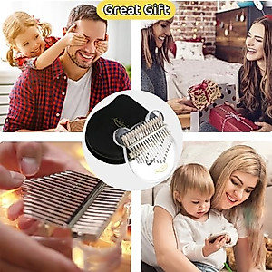 Anordsem Thumb Piano 17 Key Kalimba, Musical Instrument Acrylic Calimba Finger Harp Hand Piano, Birthday Christmas Thanksgiving Gift for Kids, Adults and Beginners