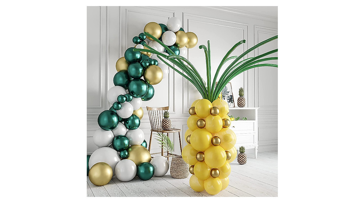 House of Party Pineapple Balloon Kit for Tropical Parties | 64 Pcs
