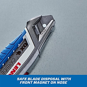 Lenox Tools Ergonomic Utility Knife, Fast Snap with Magnetic Blade Loading 18mm, Slider Integrated Snapper Knife (LXHT10597)