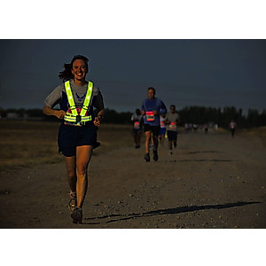 Atlecko 360° Rechargeable LED Running, Cycling, Hiking Reflective Vest & Belt for Men, Women & Kids - Safe & Comfortable - Bright Lights for High Visibility, Excellent Battery Life, Perfect for Night