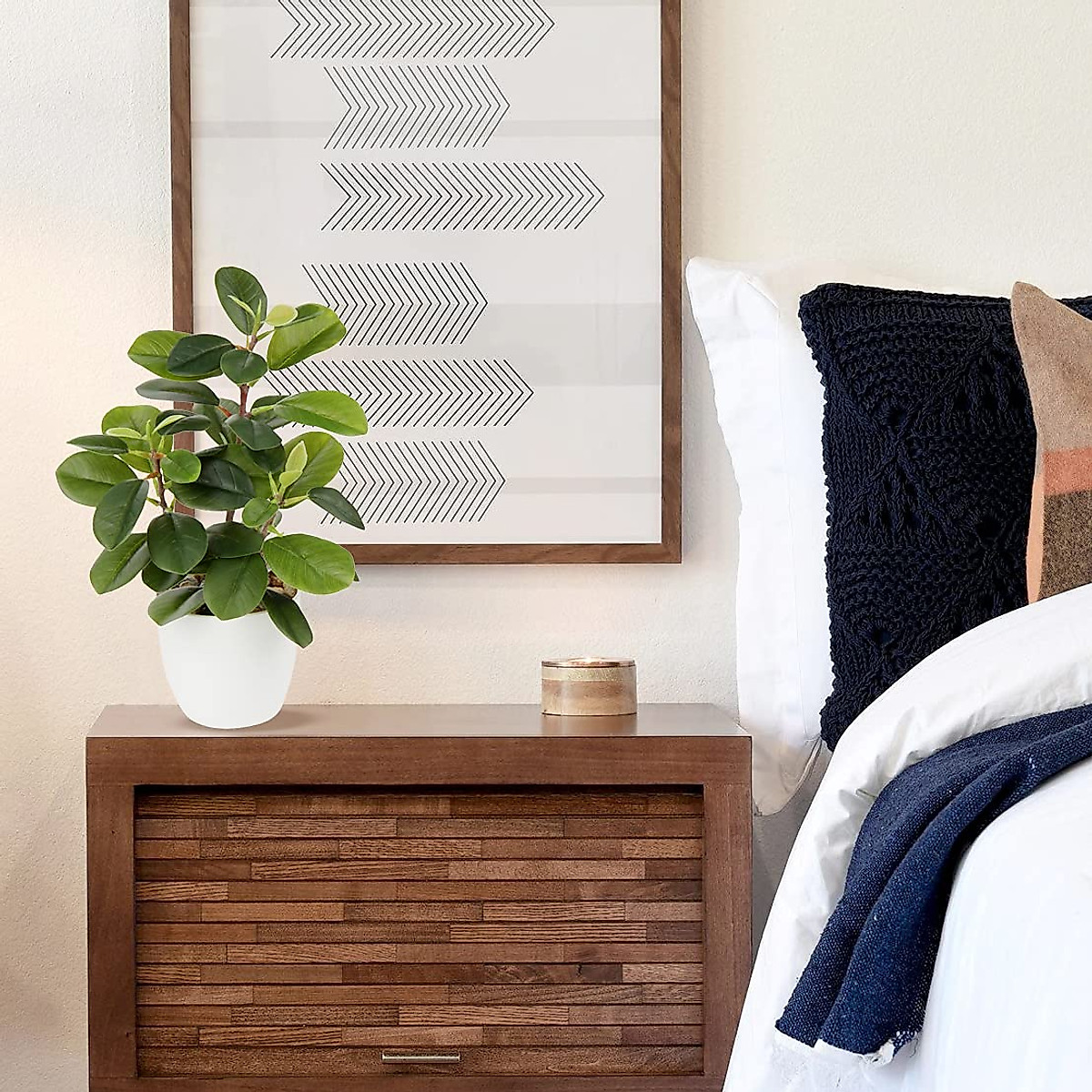 Briful Artificial Plants Mini Camellia Potted Fake Plants Small Faux Plastic Plants Desk Plant Artificial Flowers with Vase for Home Office Desk Kitchen Garden Indoor Decor