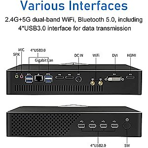 PARTAKER Mini Gaming PC,Desktop Computer,Powerful Mini PC with Core i9 10900F Octa Core Processor, 64GB DDR4 1TB SSD, GTX1050Ti, 4K, Dual Monitor Capable, Win10 Pro