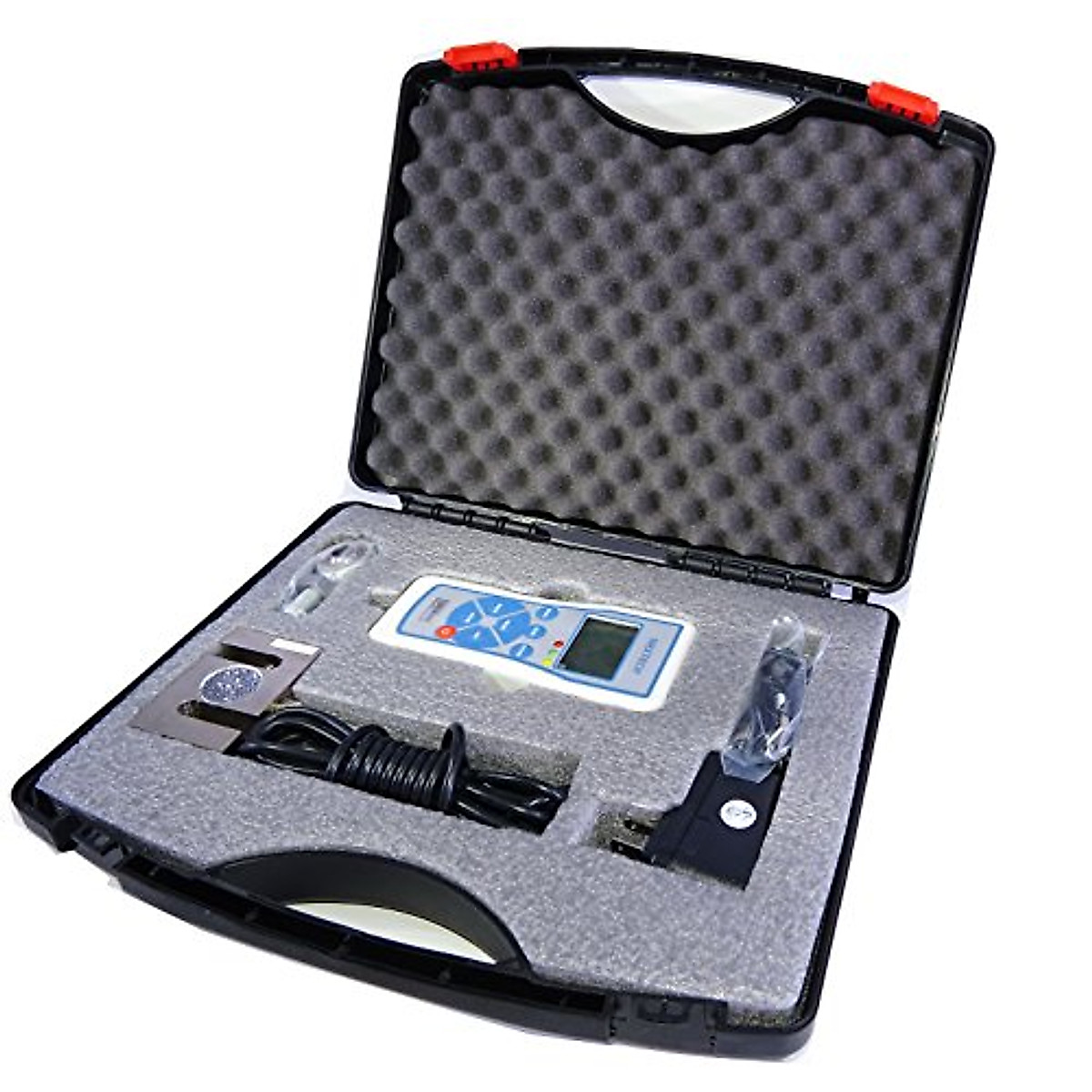 Nextech DFS-X3000 (3000N/660lbf/300kgf) Digital Force Gauge with External S-Beam Load Cell, Peak/Track Mode, Pass/Fail LED,USB Output, Back-Lit Graphic LCD,Metal Enclosure