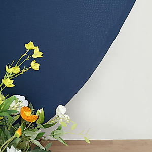 Efavormart 7.5ft Matte Navy Blue Round Spandex Fit Wedding Arch Backdrop Cover - 2-Sided Custom Fit Backdrop Stand Arch Cover