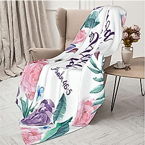 God is Within Her Blankets Bible Verse Blanket Spiritual Gifts for Women Soft Fluffy She Will Not Fall Fleece Blanket Get Will Soon Blanket Gift for Mom Women 40"X50"