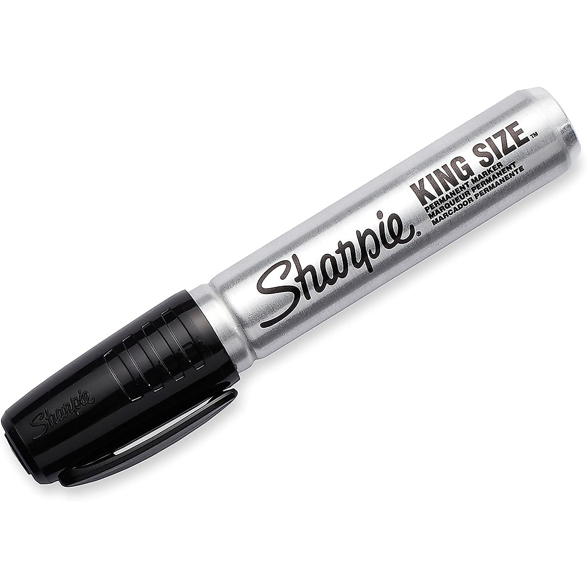 SHARPIE 15661PP King Size Permanent Markers Black 4/Pack