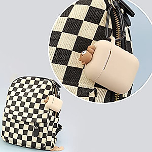 Wonhibo Cute Bear Airpods Case, Silicone Animal Soft Cover for Apple Airpod 1 2 with Keychain