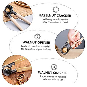 Black Walnut 1pc Nutcracker Wine Opener Electric Crab Tools Electric Tool Chestnut Opener Peanut Crackers Tool Lobster Aluminum Alloy Chestnut Walnut Shell Opener Hazelnut Heavy