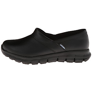 Skechers for Work Women's Relaxed Fit Slip Resistant Work Shoe, Black, 8 M US