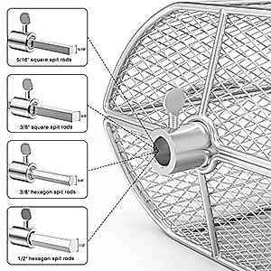 only fire Universal Stainless Steel Rotisserie Grill French Fries Basket Fits for Any Gas Grill
