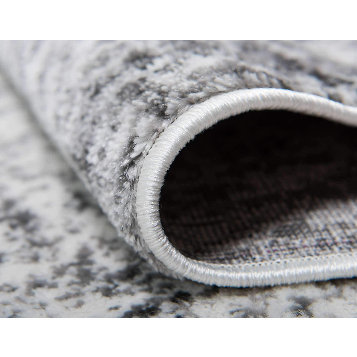 Unique Loom Sofia Collection Area Rug - Casino (6' 1" x 9' Rectangle, Gray/ Beige)