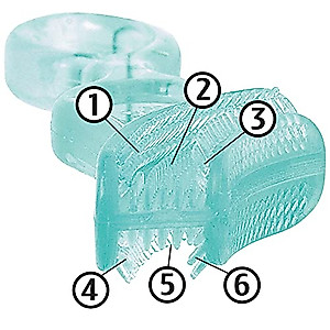 Brilliant Baby’s 1st Toothbrush - Silicone First Toothbrush for Babies and Toddlers, 4 Months Old and Up, Oral Care Must Haves for Infant and Toddler, Baby Registry Essentials, Blue, 1 (Pack of 3)