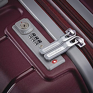Samsonite Freeform Hardside Expandable with Double Spinner Wheels, Checked-Medium 24-Inch, Merlot