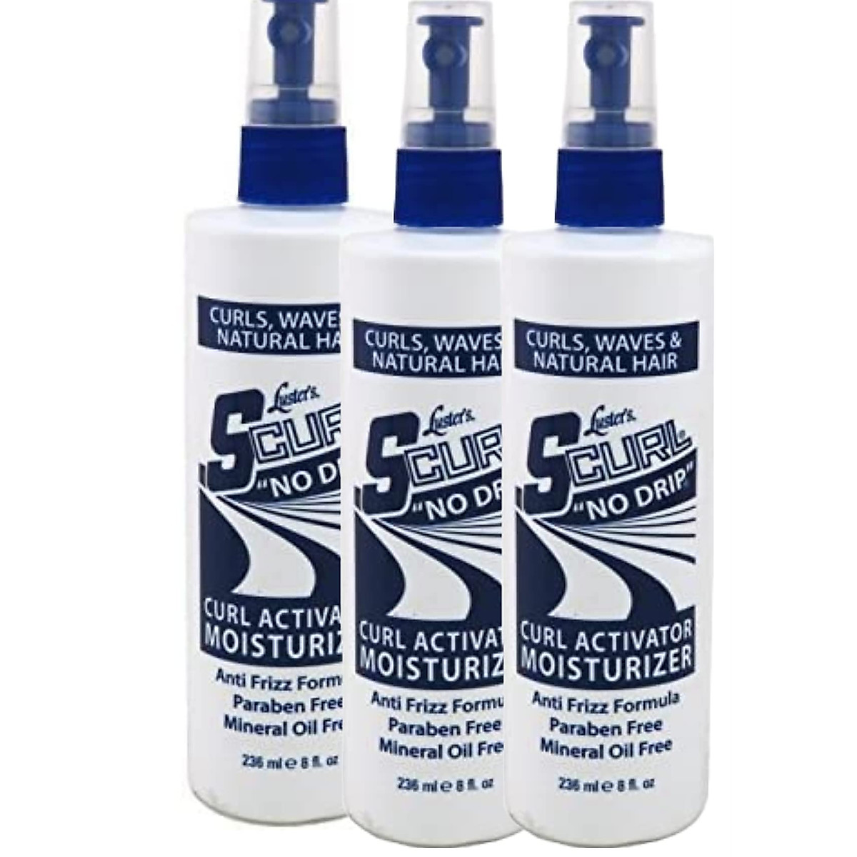 Lusters S-Curl Activator/Moisturizer No Drip 8 Ounce (235ml) (3 Pack)