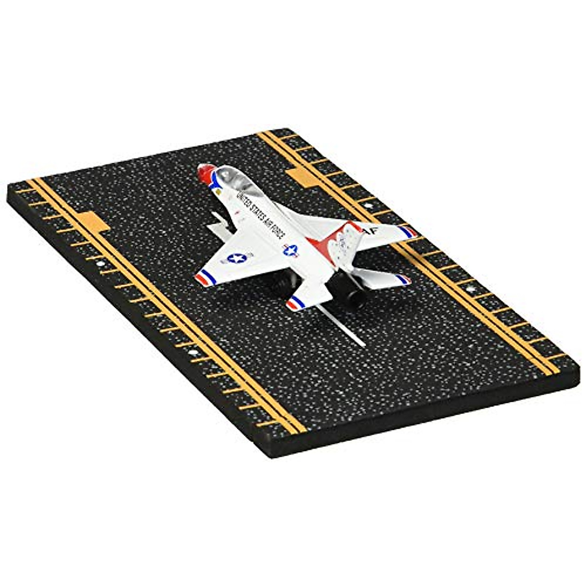 Hot Wings F-16 Thunderbird with Connectible Runway,Red/White/Blue