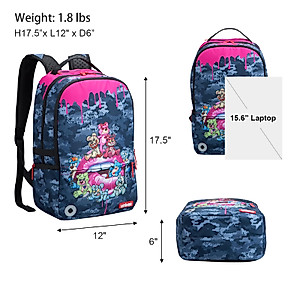 UNIKER Travel Laptop Backpack,Graffiti Backpack for Work,School Backpack,Designer Laptop Backpack for 15.6 Inch,Water Resistant College Bag Computer Bag Gifts for Men,Bear
