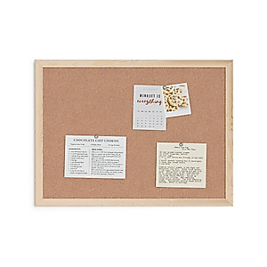 U Brands Cork Bulletin Board, 24 X 18 Inches, Birch MDF Frame