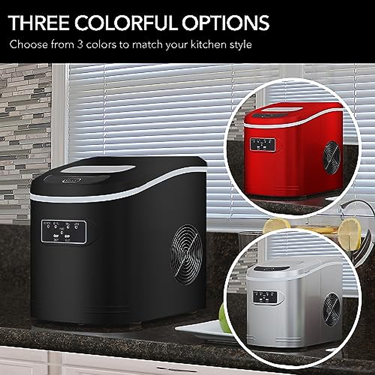 Whynter IMC-270MB Compact Portable 27 lb capacity-Black Ice Makers, One Size