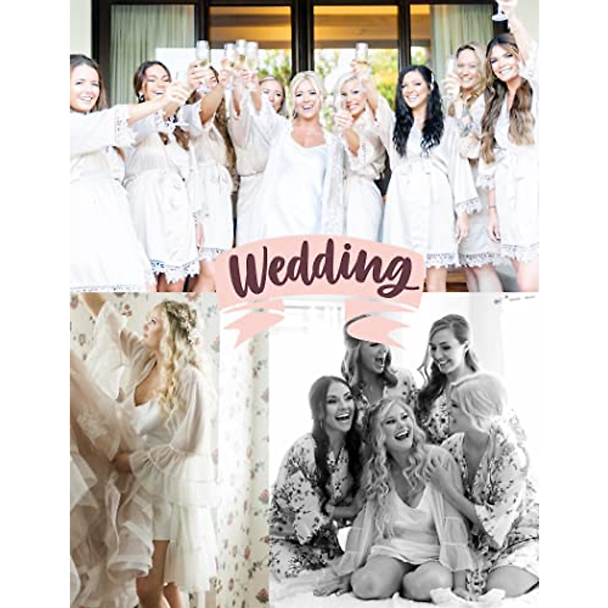 Avidlove Women White Satin Nightgown Silky Slip Dress Baby Doll Nighty Short Sexy Sleepwear Wedding Lingerie for Bride