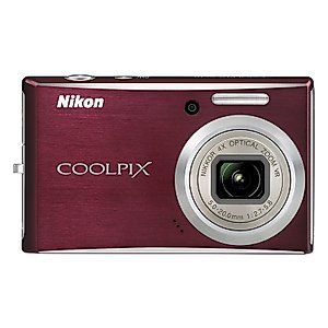 Nikon Coolpix S610 10MP Digital Camera with 4x Optical Vibration Reduction (VR) Zoom (Deep Red)