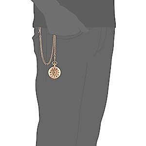 Charles-Hubert, Paris Rose Gold-Plated Mechanical Pocket Watch