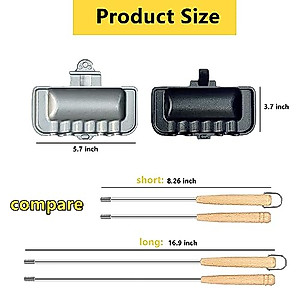 MINILIF Double-Sided Sandwich Baking Pan,Hot Sandwich Maker,Double Sided Frying Pan for Breakfast Omelets Pancakes, Frittata and Toast,Nonstick Sandwich Maker,Hot Dog Toaster(Long Handle)