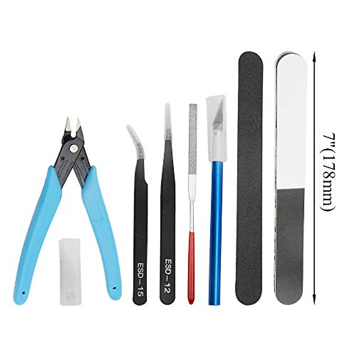 WMYCONGCONG 8 PCS Model Kits Tool Modeler Basic Tools Hobby Building Tools for Cars Airplanes Model Assemble Building Repairing and Fixing