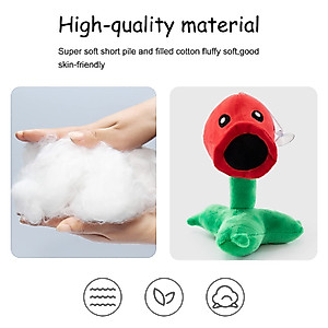 Maikerry Plants and Zombies Plush PVZ Fire Peashooter Plush Stuffed Toys Soft Doll Great Birthday Gifts for Boys and Girls