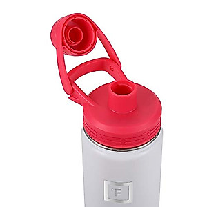 IRON °FLASK Spout Lid for Wide Mouth, Insulated Sports Water Bottles, Chug Lid, BPA Free 2 Lids (Fuchsia)