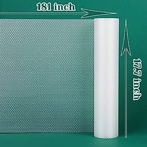 GOTECHBO Shelf Liner Waterproof - Clear Fridge Liners Washable, EVA Anti Frost Refrigerator Mat, Oil-Proof Non Adhesive Cabinet Drawer Liner (17.7" x 181 inch)