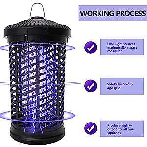 Electric Bug Zapper, Mosquito Zapper Indoor/Outdoor, 4200V 18W Waterproof Fly Zapper Mosquito Trap for Home, Patio, Backyard