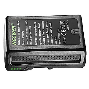 Neewer V Mount/V Lock Battery - 150Wh 14.4V 10400mAh Rechargeable Li-ion Battery for Broadcast Video Camcorder,Compatible with Sony HDCAM, XDCAM, Digital Cinema Cameras and Other Camcorders